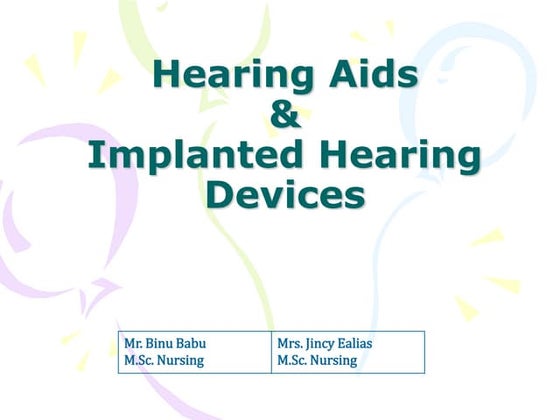 Hearing aids and cochlear implant Dr.Krishna Koirala .pptx | Digital ...