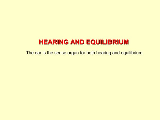 Anatomy and physiology of ear | PPT