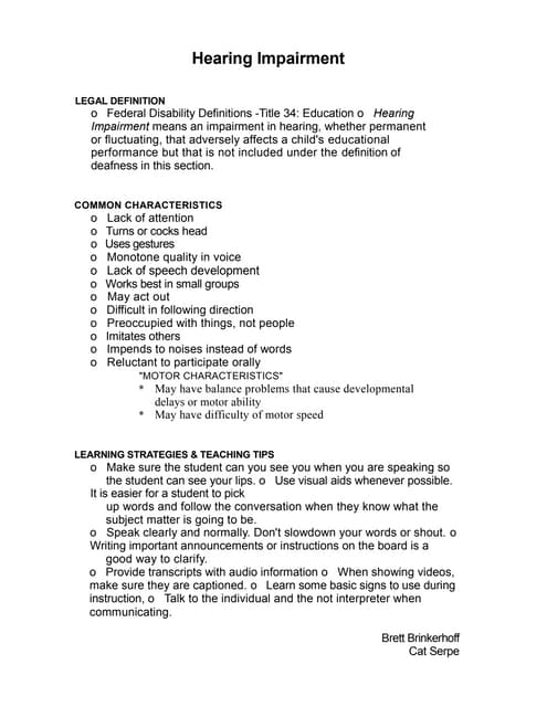 Deaf blindness | DOCX