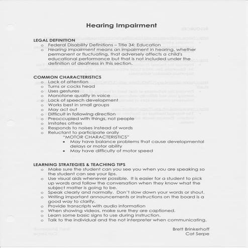 Hearing impairment | PDF