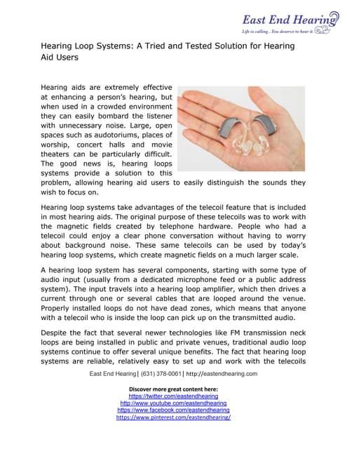How a Hearing Loop System Operates | PDF