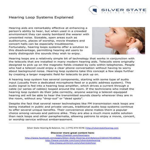 Hearing Loop Systems Explained | PDF