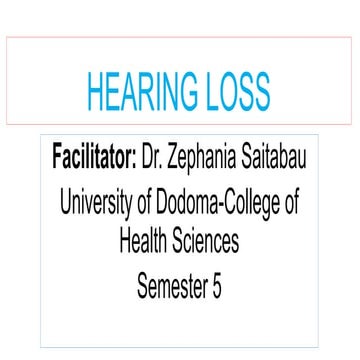 HEARING LOSS-1.pptxbBbvBKNJBYavscanak af | PPT