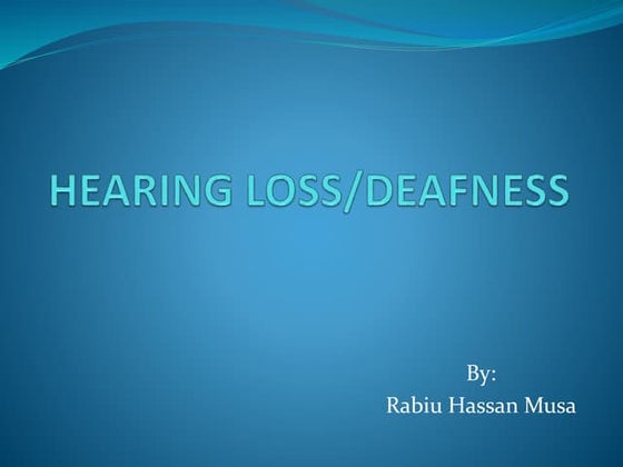 Hearing Loss | PPT