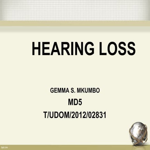 Hearing loss | PPT