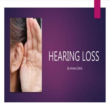 Hearing loss | PPTX