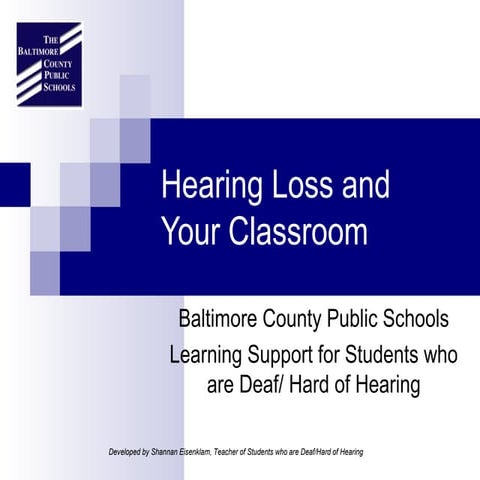 hearing impaired and learning disabled students | PPTX