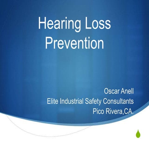 Occupational Hearing-Conservation-Training | PPTX