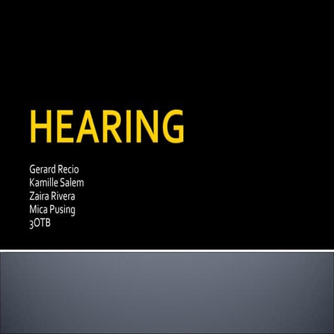 Hearing | PPT