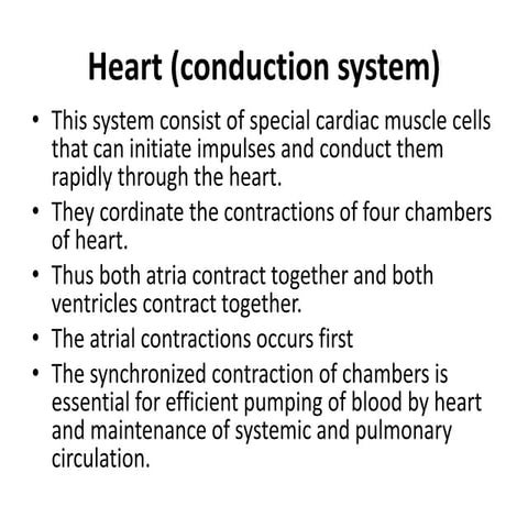 Heart Physiology Conduction System Nursing Ppt