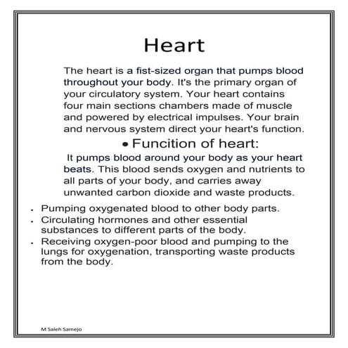 Heart.docx | Heart and Cardiovascular Diseases | Diseases and Conditions