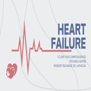 introduction and lecture on the heart failure | PDF
