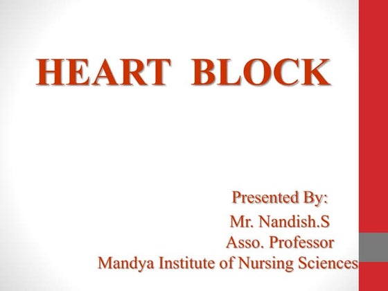 Heart Block with Nursing Management | PDF | Heart and Cardiovascular ...