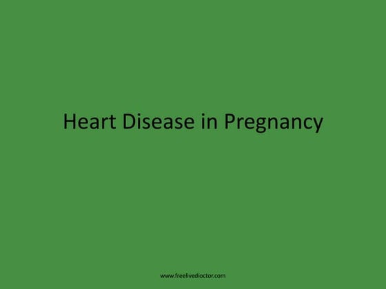 Classification of Heart Disease in Pregnancy | PPT