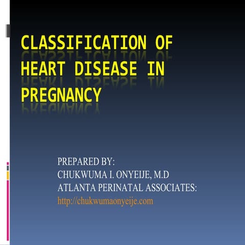 Classification of Heart Disease in Pregnancy | PPT