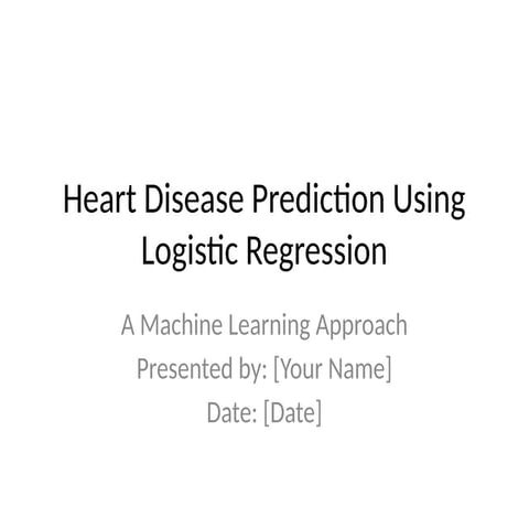 Heart_Disease_Prediction using machine learning | PPTX