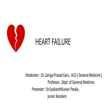 Heart Failure etiology investigations and | PPTX