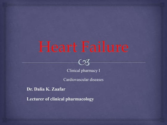 CONGESTIVE HEART FAILURE.pptx | Heart and Cardiovascular Diseases | Diseases and Conditions