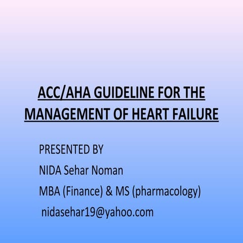 Heart failure ppt | PPT