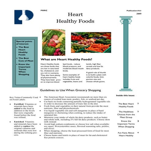 Heart healthy foods newsletter | PDF