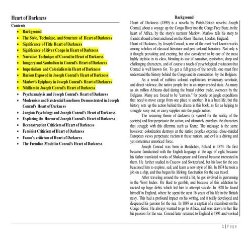 Imperialism and Heart of Darkness | PPTX