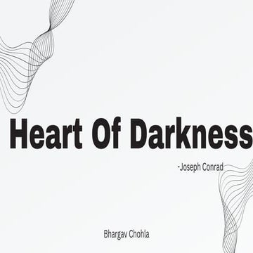 Heart of darkness novel simple presentation | PPT