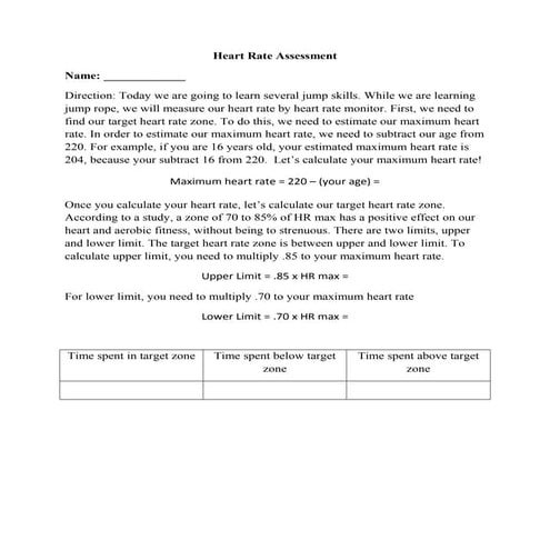 Heart Rate Assessment Doc Heart And Cardiovascular Diseases Diseases And Conditions