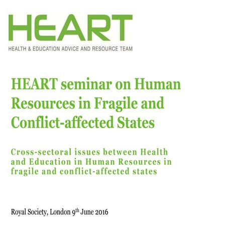 Human Resources in Fragile and Conflict-Affected settings - cross ...