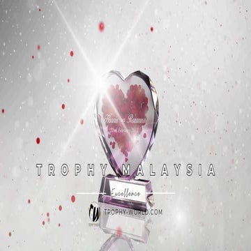 Heart Shaped Crystal Plaques at Trophy-World Malaysia | Custom Trophies & Plaques Supplier | PDF