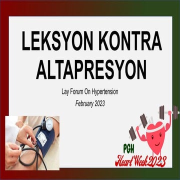 ALTAPRESYon management adults guidelines tagalog | PPTX
