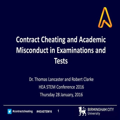 Contract Cheating and Academic Misconduct in Examinations and Tests ...
