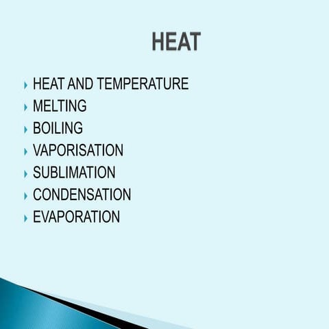 Heat and temperature 9th | PPTX