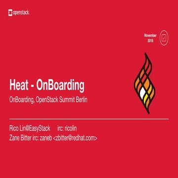 Heat onboarding - Berlin OpenStack summit | PDF | Cloud Computing | Internet