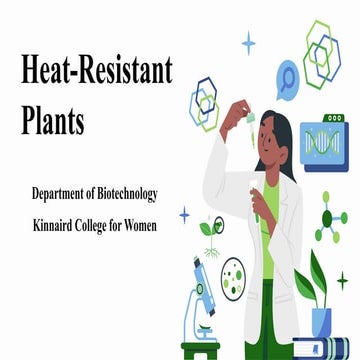 Heat resistant plants like soyabeans,transgenesis and transcription | PPTX