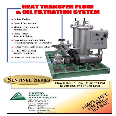 Hot Oil Filtration Equipment | Thermal Fluid Filtration | Liquid ...