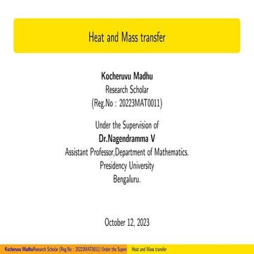 heat and mass transfer fluid dynamics applications | PDF