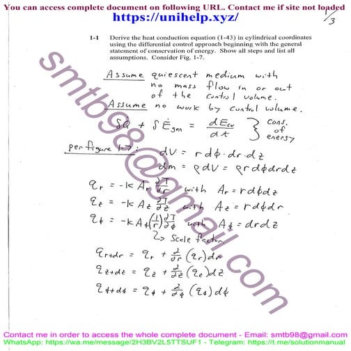 Answers To Problems In Heat Conduction 3rd Edition By David Hahn