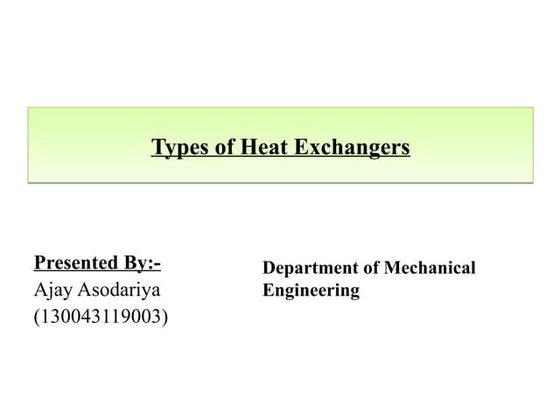 Gas to Gas heat exchanger | PDF