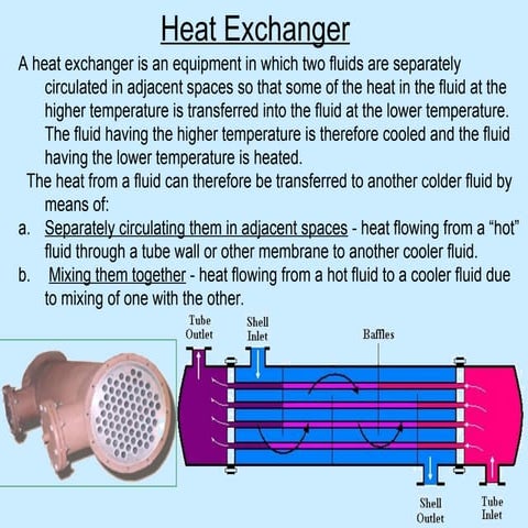 HEAT EXCHANGER Tube heat exchangers and floating head heat exchangers.ppt