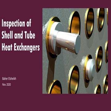 Shell and Tube Heat Exchanger Inspection Guide | PPT
