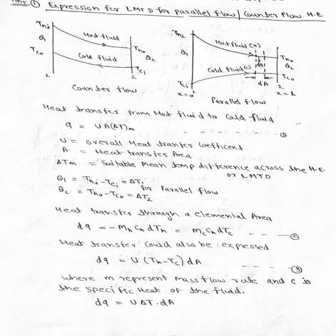Derivation of Heat Exchanger For parallel and Counter flow .pdf