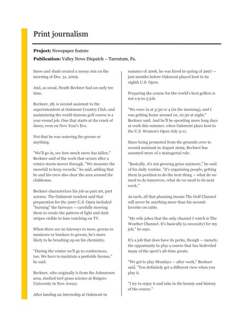 Newspaper column | PDF