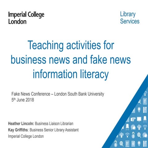 Teaching activities for business news and fake news information ...