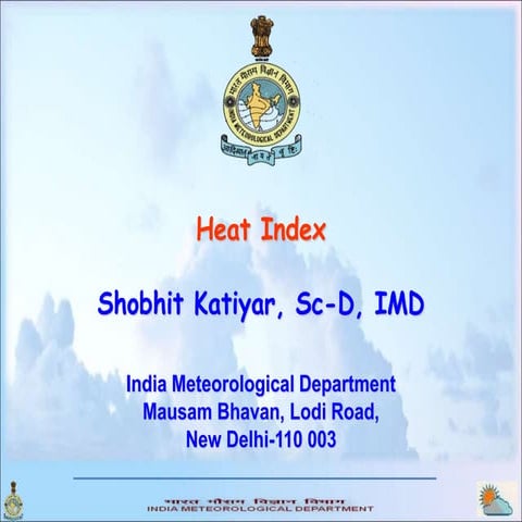 Heat Index related presentation ppt in india | PPTX