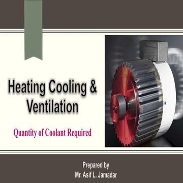 Heating cooling & ventilation: quantity of coolant required | PPT