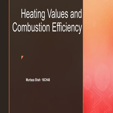 Heating values and combustion efficiency | PPT