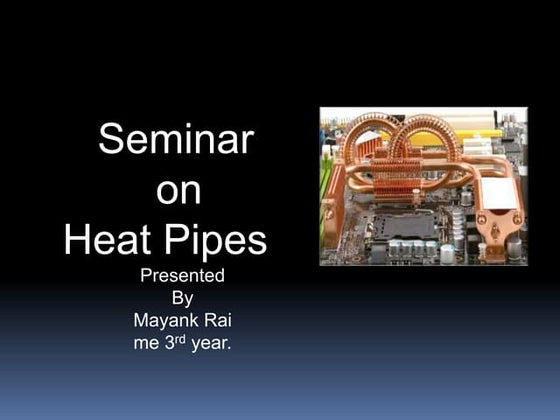 Current Heat Pipe Technology | PDF