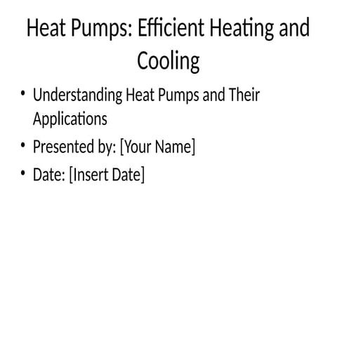 Heat_Pumps_Presentation and introduction | PPT