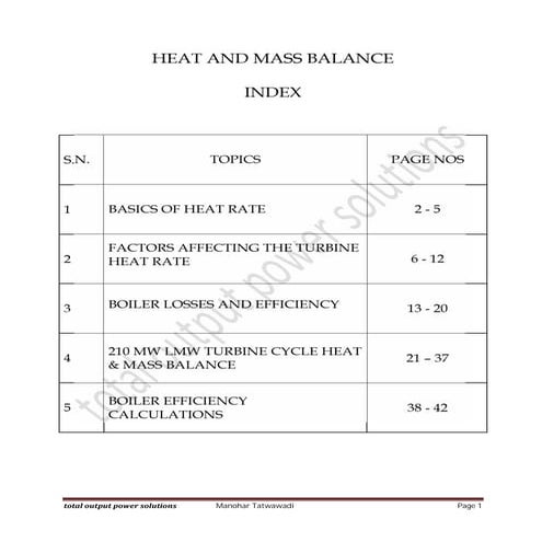 Heat rate of thermal power plant | PDF