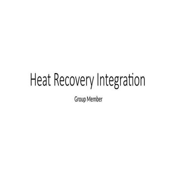 Heat Recovery Integration using heat .pptx